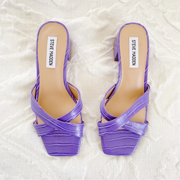 Steve Madden | Shoes | Steve Madden Gaia Croc Embossed Sandal New ...